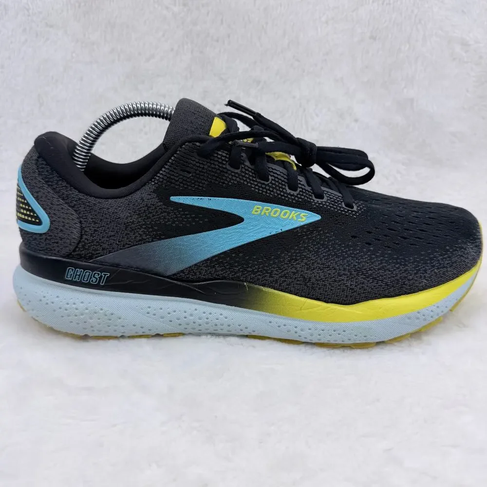Brooks | Shoes | Brooks Ghost 6 Mens Running Shoes Black Blue Yellow ...